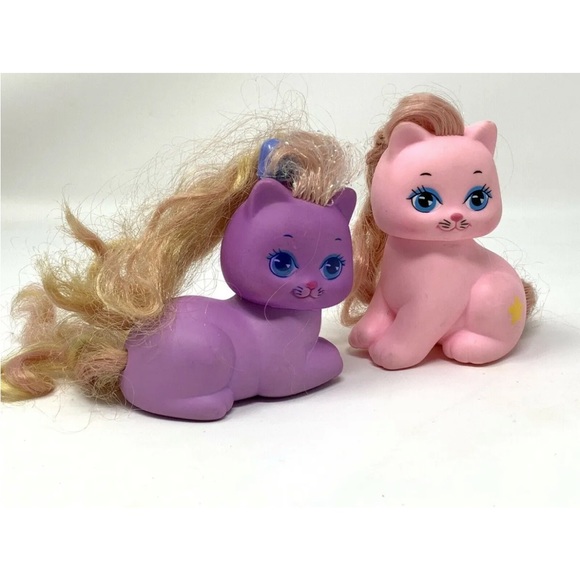Mattel | Toys | 2 Vintage 989 Mattel Little Pretty Kitty Purple And ...